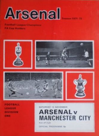 Arsenal v Manchester City 1971/72 – City Til I Die
