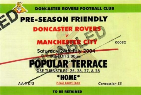 Doncaster v Manchester City friendly 2004/05 – City Til I Die