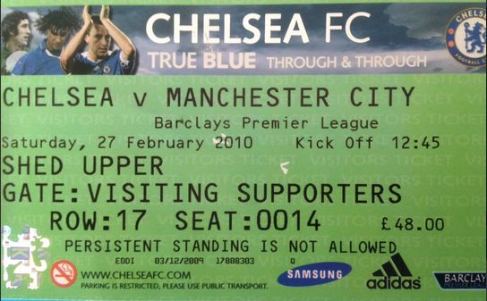 Chelsea v Manchester City 2009/10 – City Til I Die