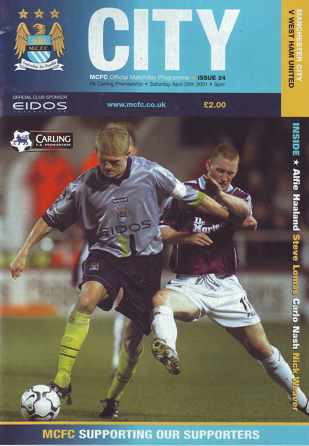 Manchester City v West Ham 2000/01 – City Til I Die
