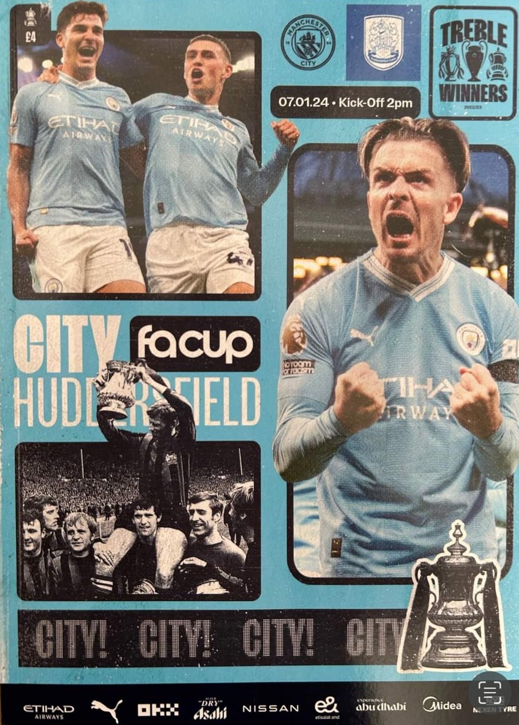 Manchester City v Huddersfield Town FA Cup 3rd Round 2023/24 – City Til ...